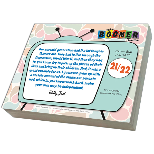 Baby Boomer Trivia 2023 Boxed Daily Calendar - RSVP