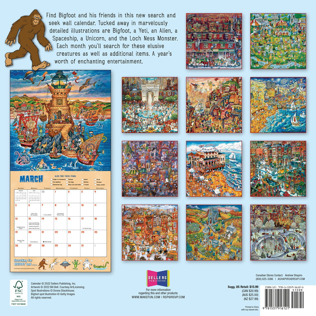 Searching for Bigfoot 2023 Wall Calendar - RSVP