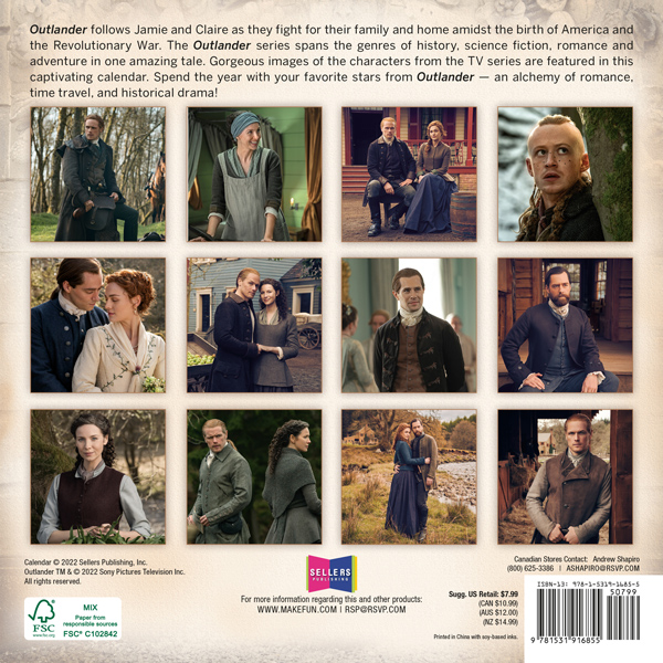 Outlander 2023 Mini Calendar - RSVP