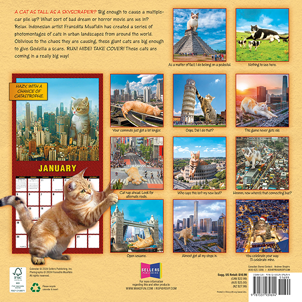 Catzilla 2025 Wall Calendar - RSVP