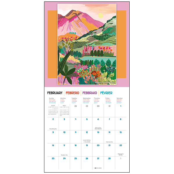 The Colorful World of Rhi James 2025 Wall Calendar - RSVP