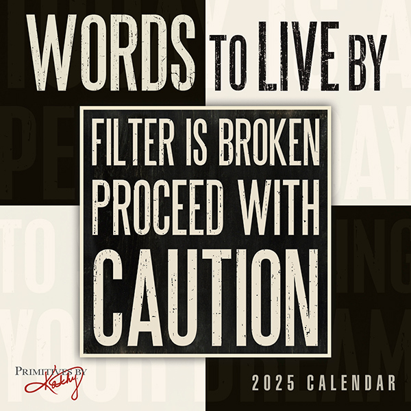 Words to Live By 2025 Mini Calendar - RSVP